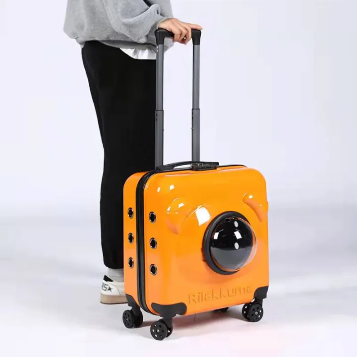 Pet Carrier Outing Backpack Trolley Case Travel Cat Bag Bubble Box ...