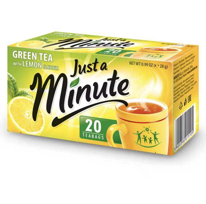 JUST A MINUTE GREEN TEA with Lemon Flavour 28g x 20Teabags | Lazada PH