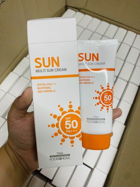 FOODAHOLIC MULTI SUN CREAM 70ml SPF 50 PA +++ ORIGINAL MADE IN KOREA ...