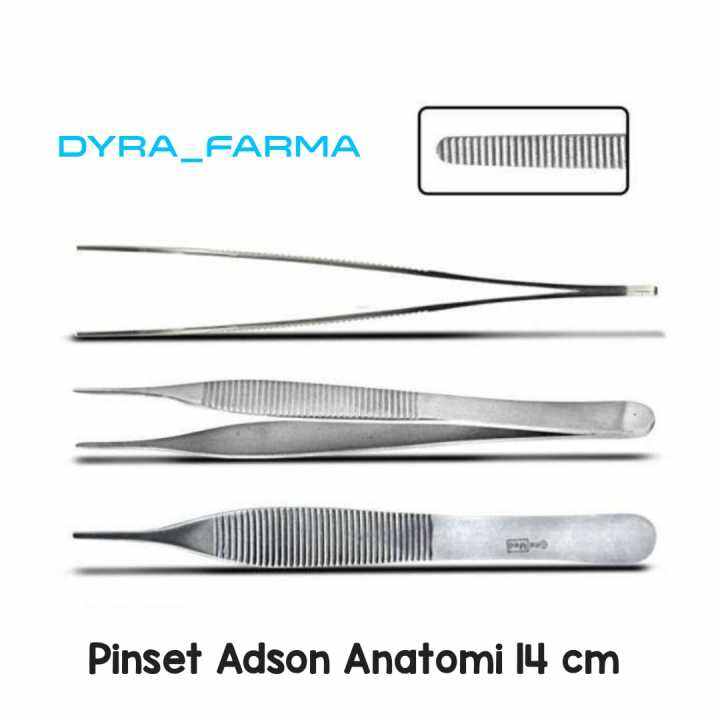 Pinset Adson Anatomi 12cm Stainless Steel - Pinset Adson Splinter 12cm ...