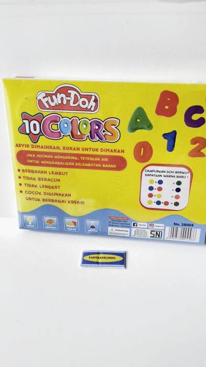 MALAM PERMAINAN FUN-DOH FUN DOH ISI 10 WARNA MAINAN EDUKASI KREASI ...