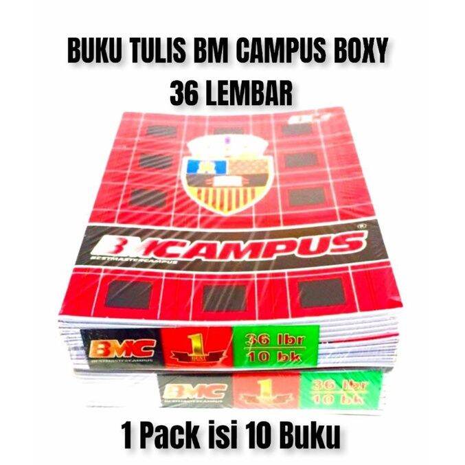BUKU TULIS CAMPUS BMC 36 LEMBAR BOXY PANJANG BIGBOSS 10 BUKU 1 PACK ...