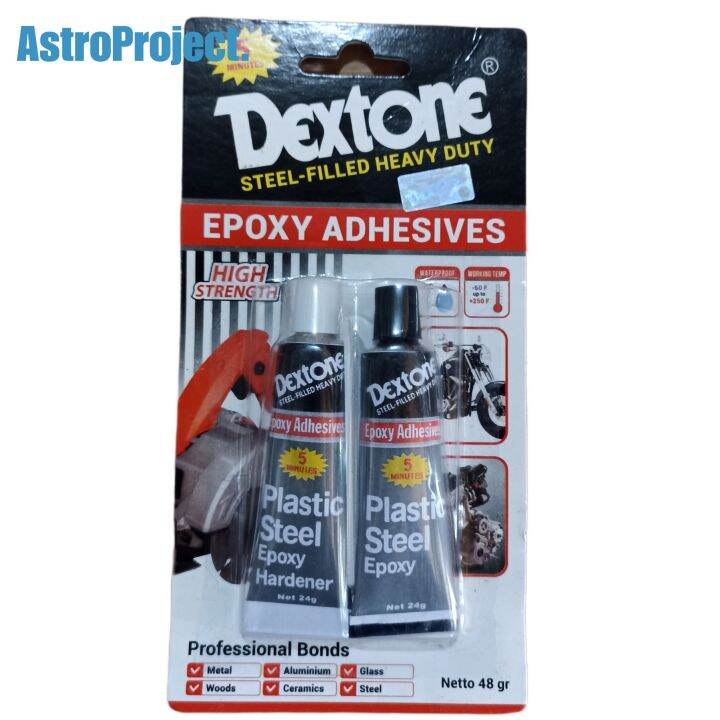 Lem besi epoxy adhesive Dextone / Plastic steel Dextone 48g Original ...