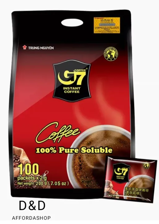 G7 2IN1 BLACK COFFEE 100's x 2g l AUTHENTIC VIETNAMESE COFFEE | Lazada PH