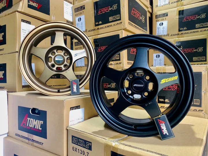 ล้อแม็กซ์ Atomic Spoon ขอบ15 สี่รู สวย สปอร์ต สองสี ดำ น้ำตาล ราคาต่อ ...