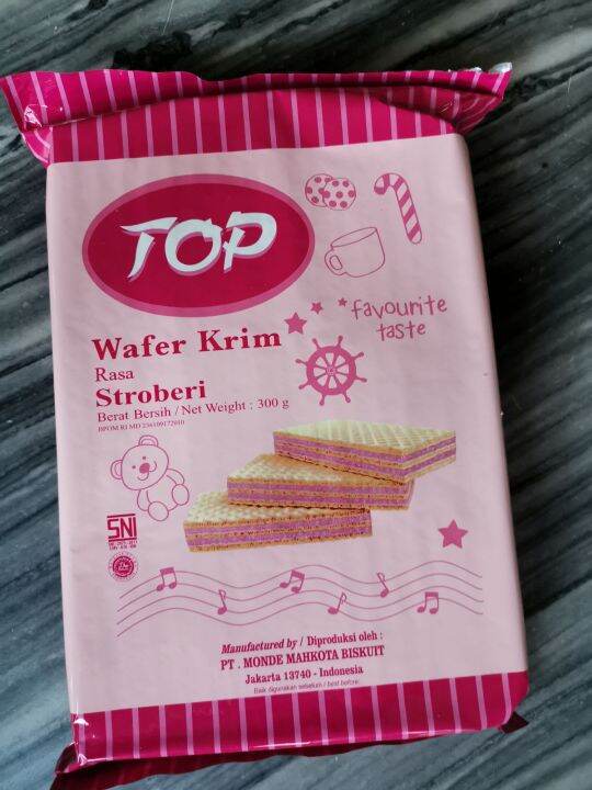 Top Wafer Krim Rasa Stroberi 300 gr | Lazada Indonesia