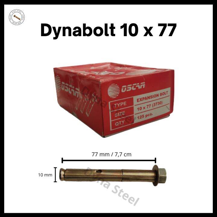 Dynabolt 10 x 77 1 dus isi 125 pcs / dinabol / dinabolt /BAUT BETON ...
