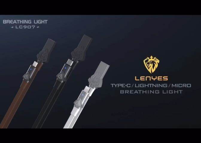 LO - Kabel Data LENYES LC907 LION KING Breathing Light Cable QC 3.0 ...