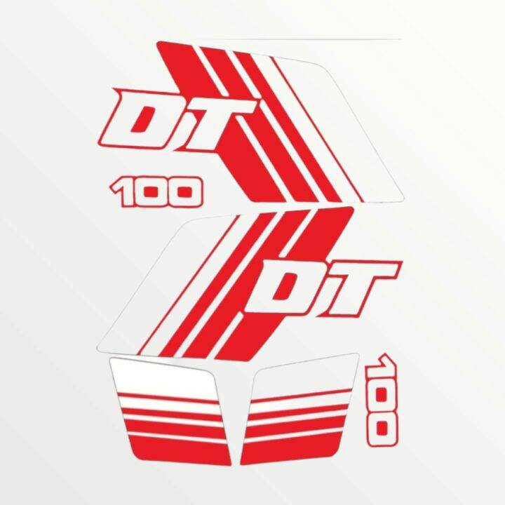 Sticker striping motor yamaha dt DT 100 print cutting tahan pernis ...