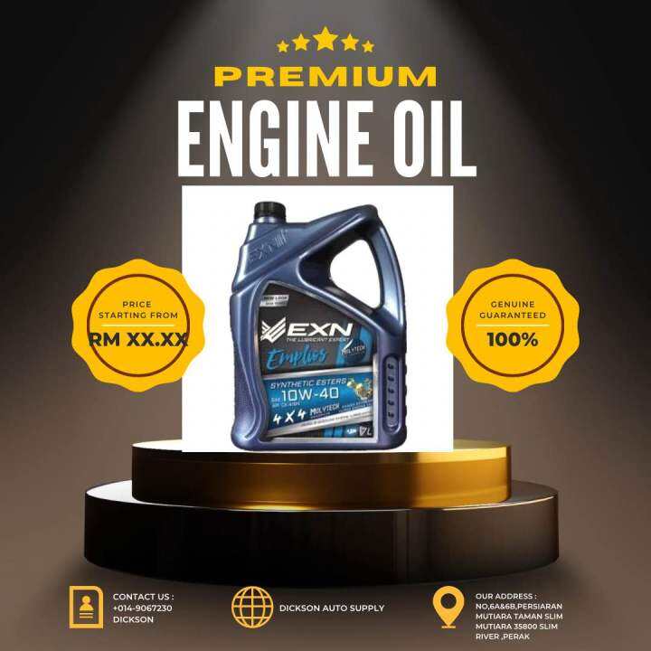 EXN Carios 10W40 7L MOLYTECH SEMI SYNTHETIC ENGINE OIL For HILUX TRITON ...