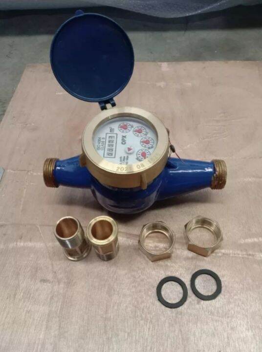 watermeter water meter meteran air 3/4" 0,75inch DN20 drat kuningan ...