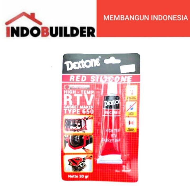 DEXTONE SILICONE RED 30 GRAM / LEM GASKET MERAH PACKING SEAL TAHAN ...