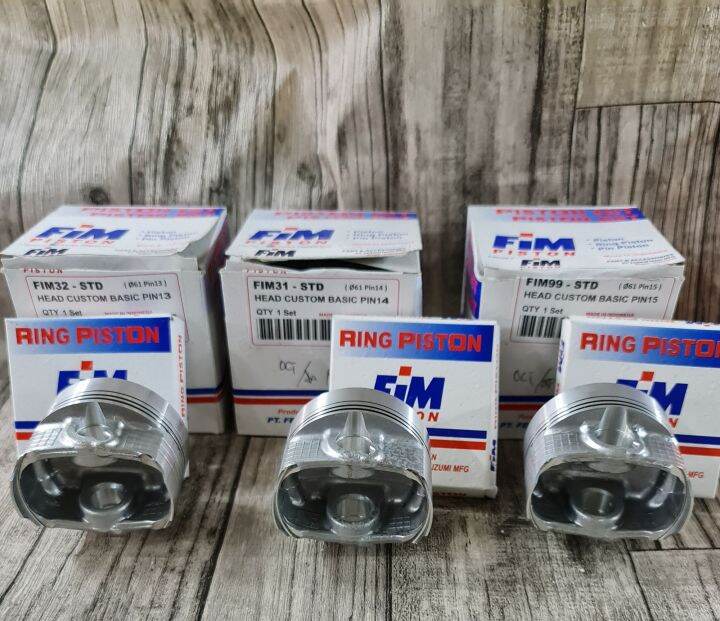 piston kit fim seher fim mentahan pin 13 pin 14 pin 15 ukuran 61mm-63mm ...