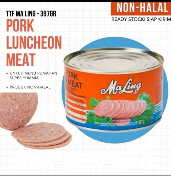 MA LING LUNCHEON DAGING BABI TTS / MA LING CANNED PORK 397 gram ...
