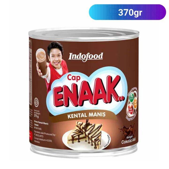 cap ENAAK Enak susu kental manis COKLAT PUTIH cokelat kaleng 370gr ...