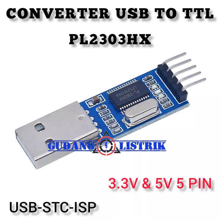 Converter USB to TTL Serial Module 5 Pin PL2303HX Prolific 2303HX | Lazada Indonesia