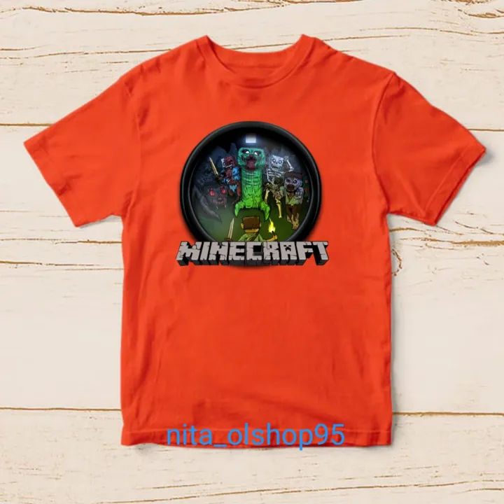 baju minicraft kaos gambar zombie | Lazada Indonesia