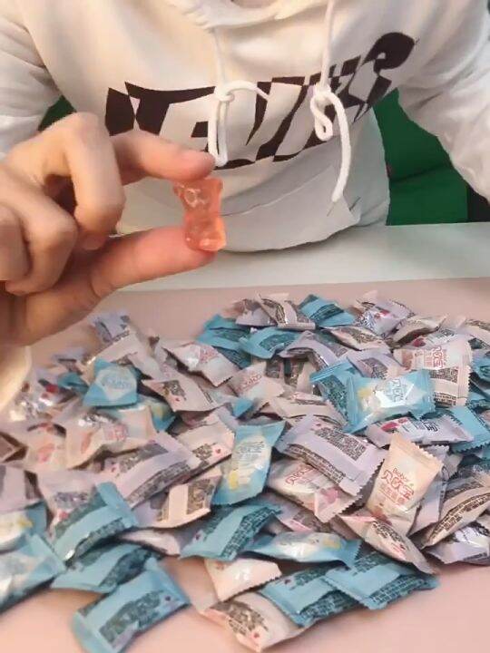 Fasimiyu แอคทีฟโปรไบโอติกฟัดจ์135g หมีรูปร่างโภชนาการขนมแพ็คใหญ่ขนมแต่งงานขนมเด็ก | Lazada.co.th