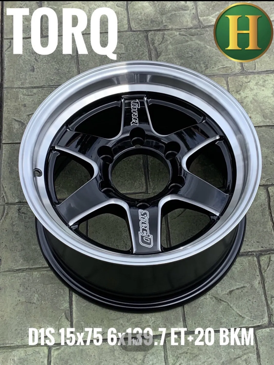 ล้อแม็ก ขอบ15” TORQ D1S 15x7.5 6x139.7 ET+20 BKMราคาชุด4วงมีรับประกันนาน 365 วัน️ As the Picture ...