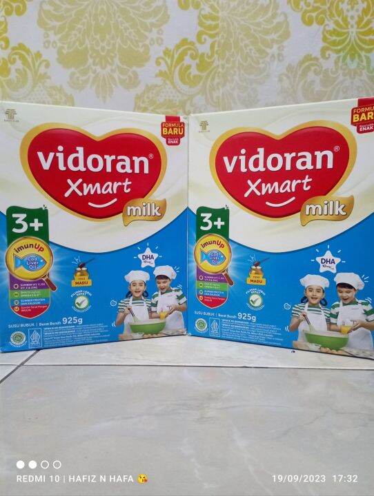 vidoran smart 3plus vanila madu 925gr packing kardus + bubblewarp ...