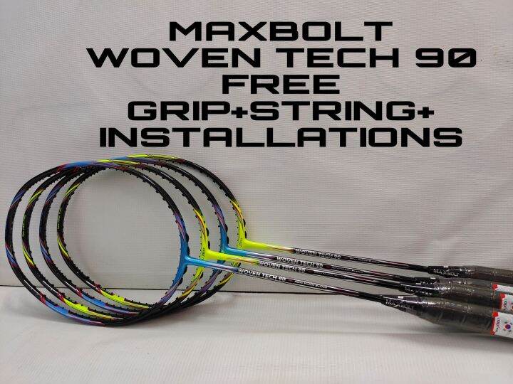 Racket MAXBOLT WOVEN TECH 90 100% ORIGINAL | Lazada