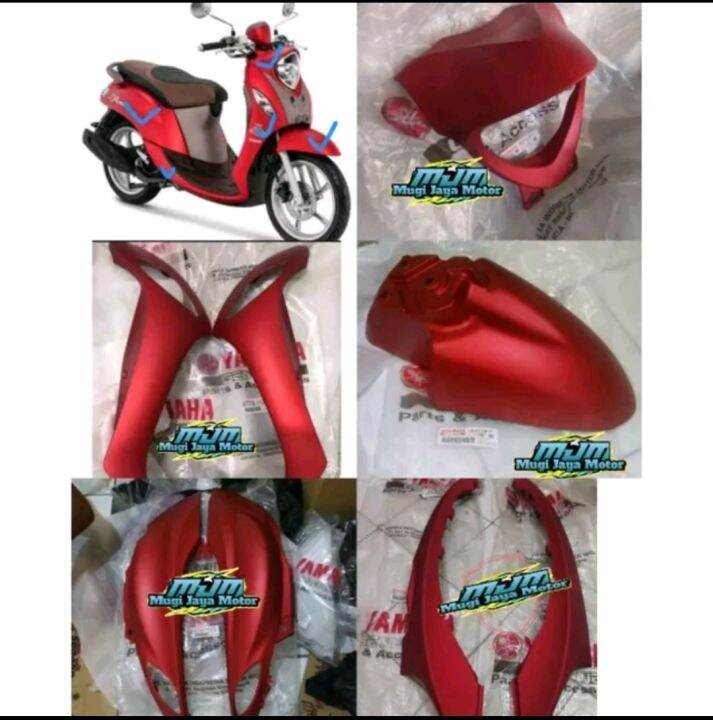COVER BODY HALUS YAMAHA FINO GRANDE 125 MERAH DOFF ORIGINAL YAMAHA ...