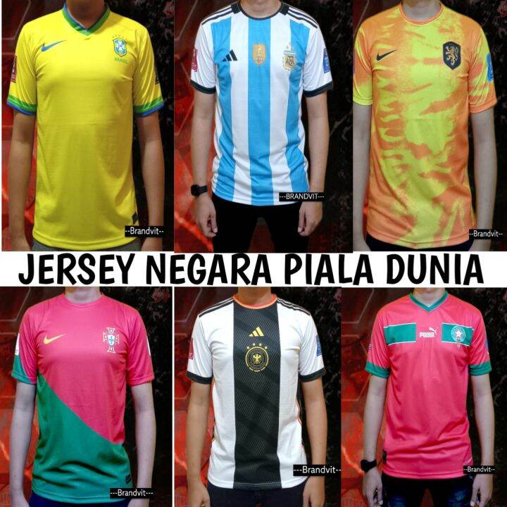 JERSEY NEGARA PIALA DUNIA 2022-2023 AURI | Lazada Indonesia