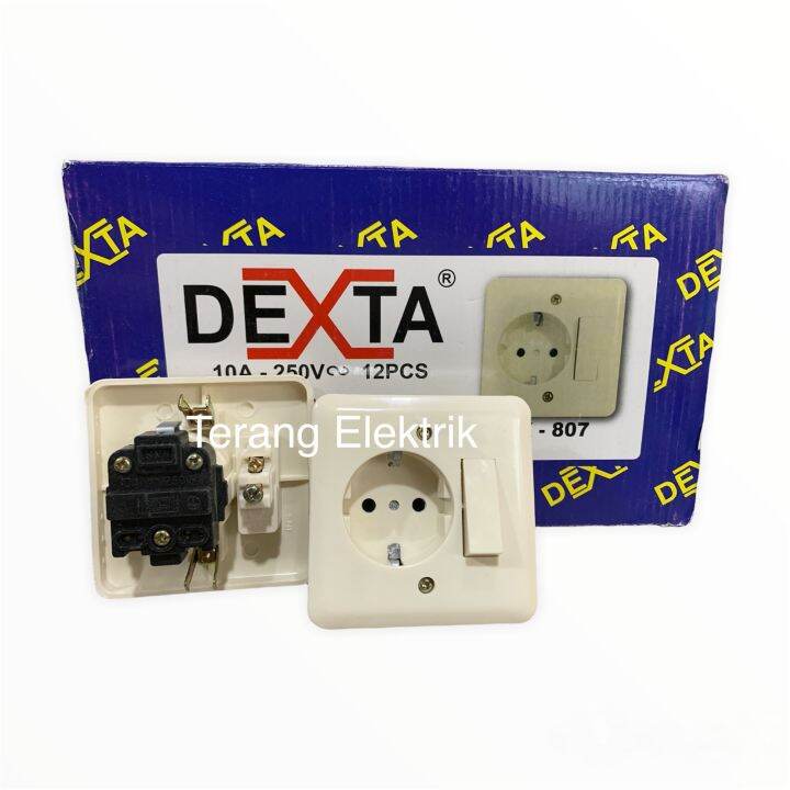 IB Engkel Stop Kontak Arde Dexta Saklar Engkel Stop Arde Tanam Tembok DX-807 | Lazada Indonesia