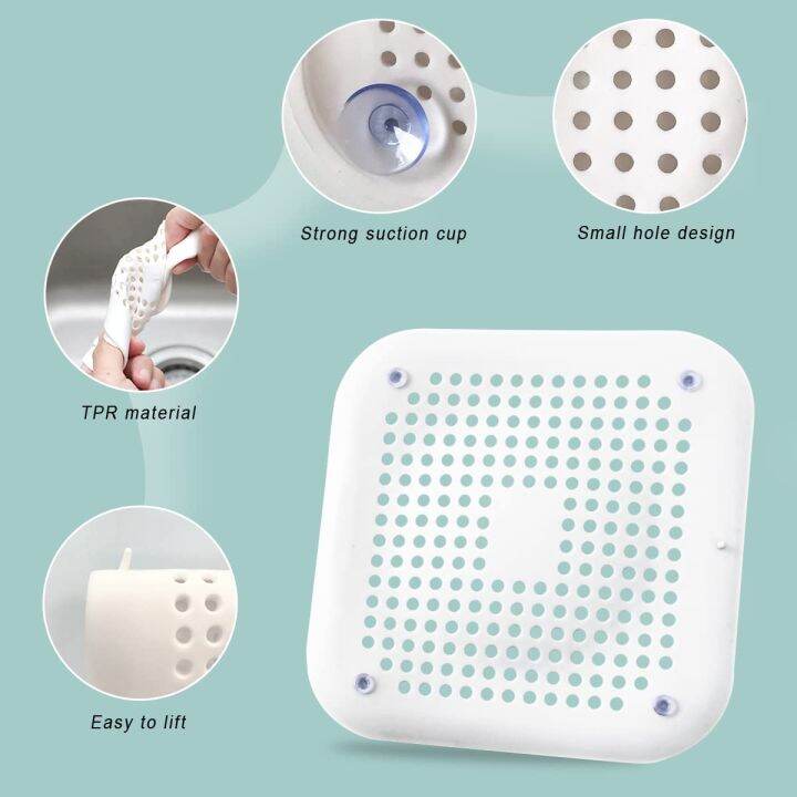 Ethan Anti-Clogging Filter Floor Sink Strainer Square Drain Cover for ...