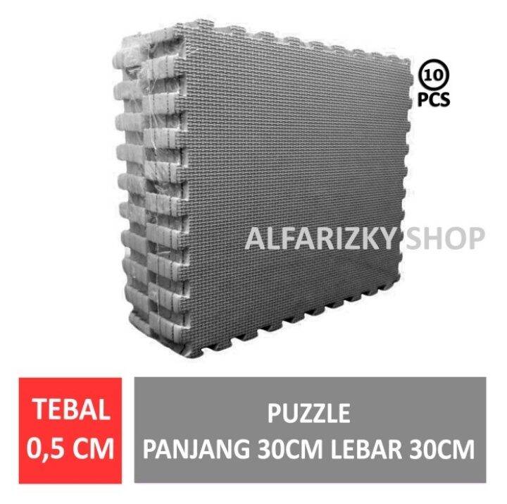 PUZZLE ALAS LANTAI TIKAR KARPET KELUARGA MEREK ECCOMAT 30x30x0.5 CM ABU ...