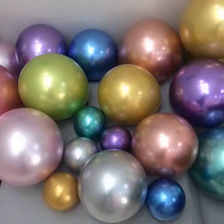 FY Metallic Balloon 10 Inch Chrome Latex for Wedding Decoration Party ...