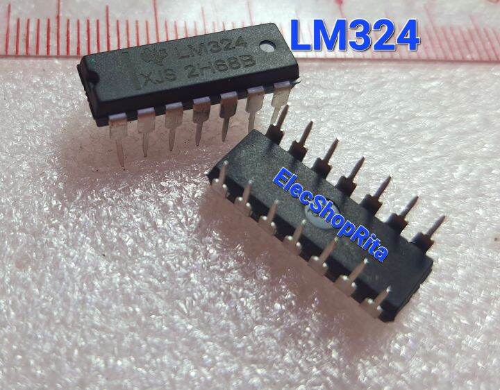LM324 Semiconductor IC DIP-14 PIN ไอซี 14 ขา ภาพถ่ายสินค้าจริง (2ตัว/แพ ...
