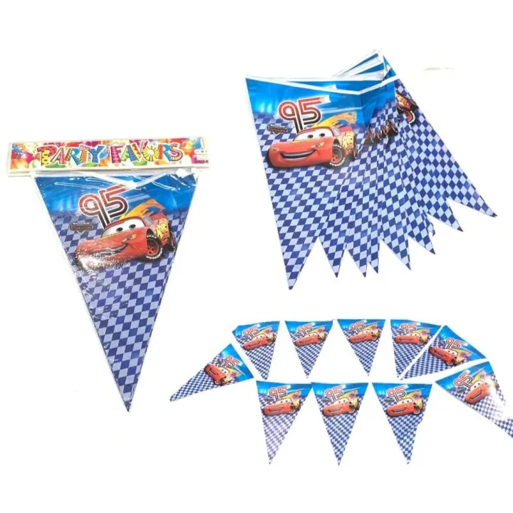 1 Banderitas 2.5meter Car’s Theme Party Banderitas/Pennant | Sold per ...