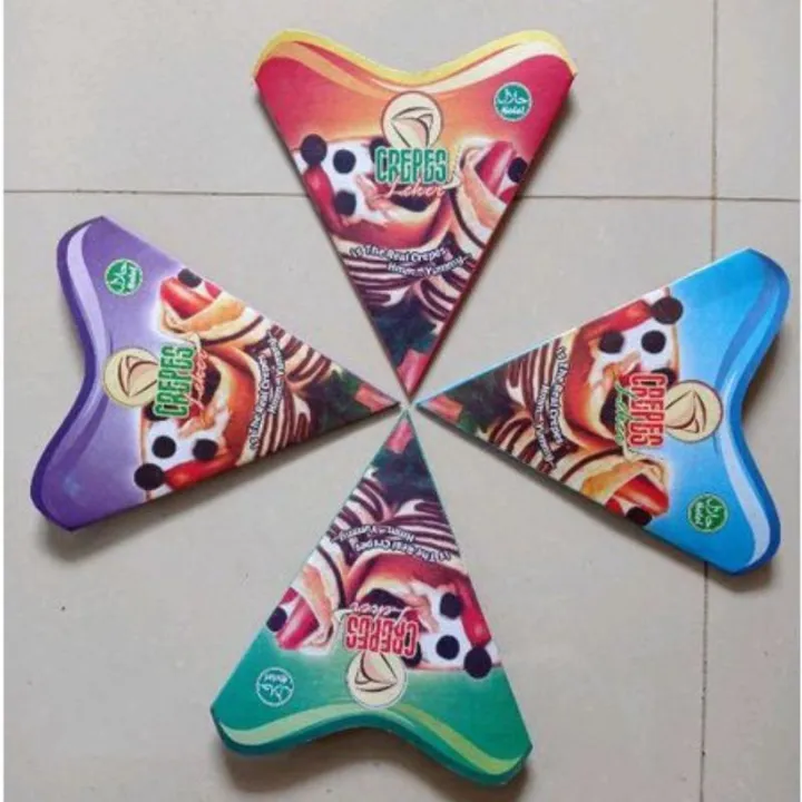 100PCS KERTAS BUNGKUS CREPES / KOTAK KEMASAN KREPES CRAFT / WADAH ...