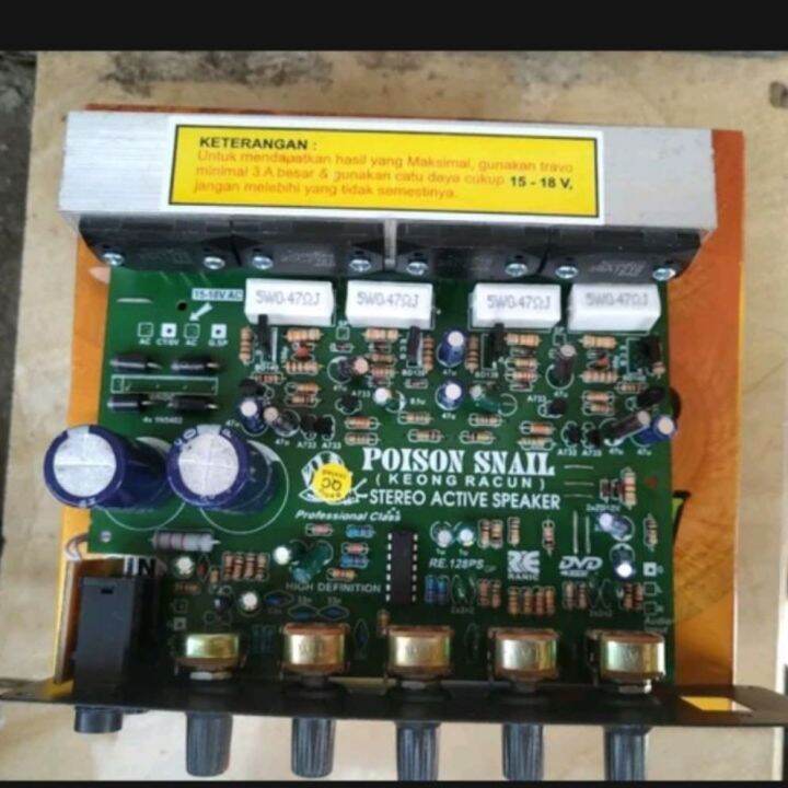 rangkaian kit speaker aktif karaoke subwoofer mantul jedug jedug input ...