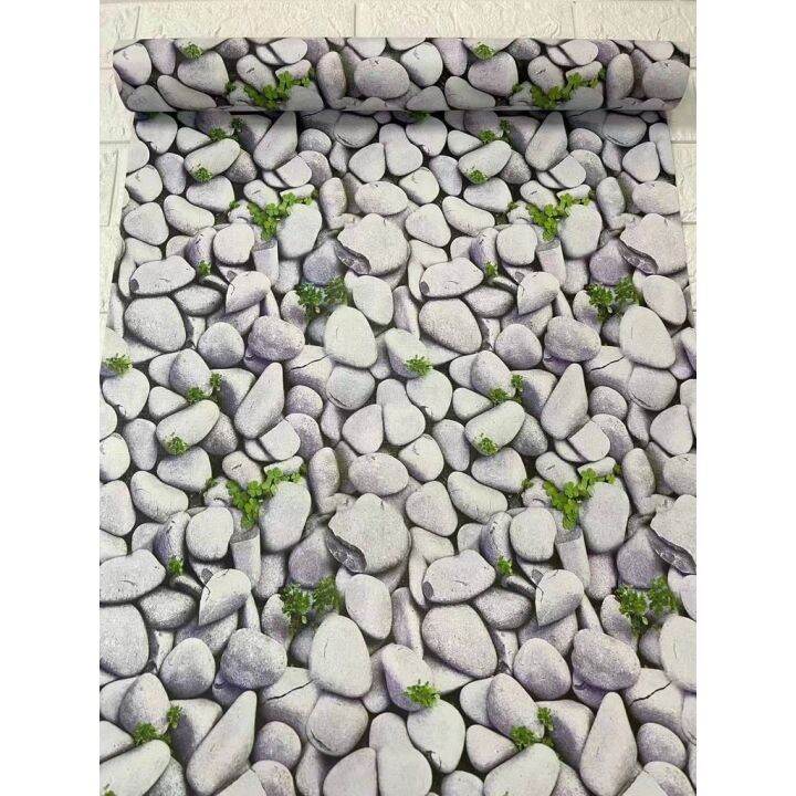 WALLPAPER STICKER DINDING MOTIF BATU PUALAM PUTIH NATURE | Lazada Indonesia