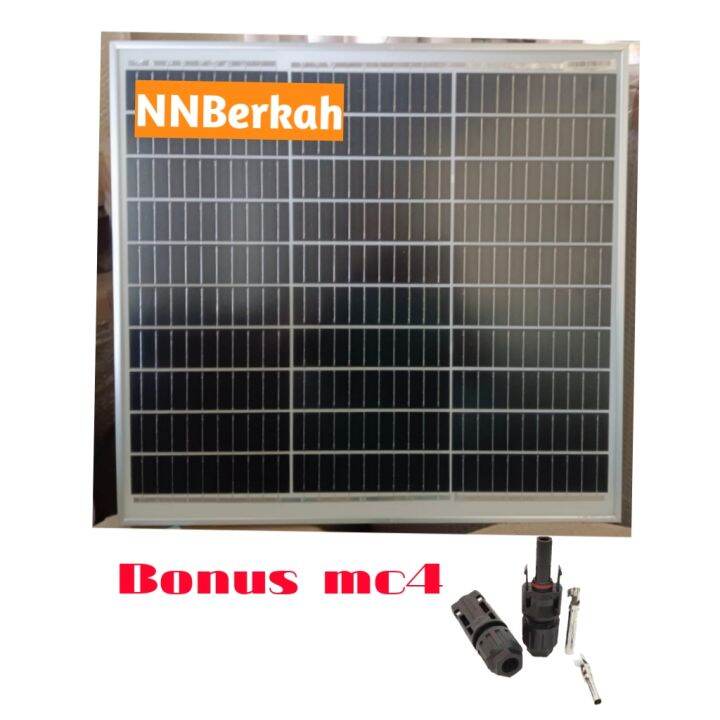 Solar Panel 50wp Poly Solar Cell Panel Surya 50watt papan panel tenaga ...
