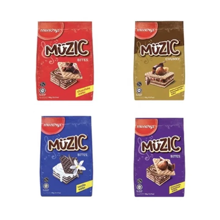Munchy’s muzic bites chocalate wafer krim chocalate 90g 零食 巧克力 威化饼干 ...