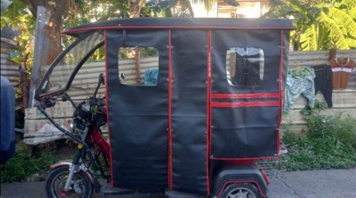 Ebike Leather Rain Cover / Sun Cover Tarapal with Plastic Window - 7pcs ...