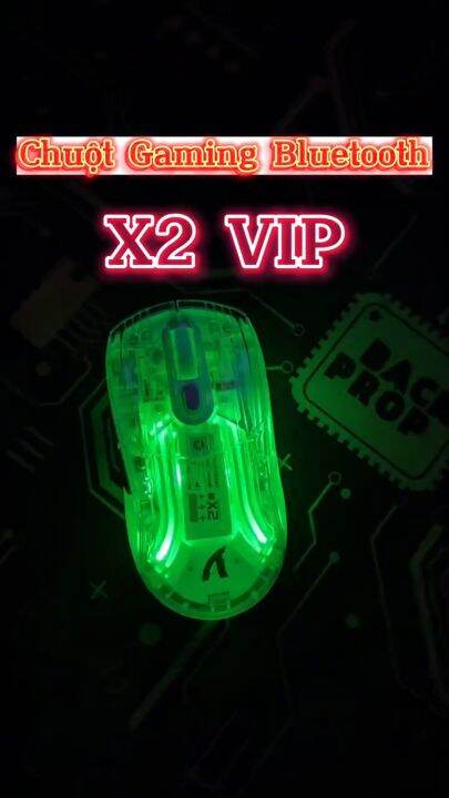 Chuột Không Dây Bluetooth Gaming X2 SUPER VIP NEW 2023 LED RGB 10 Chế Độ LED Thiết Kế Trong Suốt ...