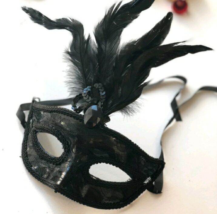 Topeng bulu permata renda | topeng pesta | masquerade / topeng wanita / topeng pria / topeng ...