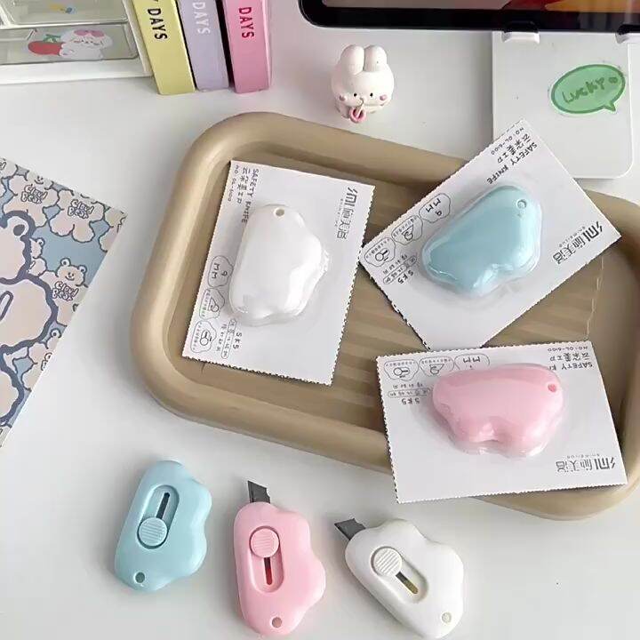 OFM-C953 Cutter Mini Lucu Bentuk Awan / Pisau Kartun Alat Bantu Potong ...