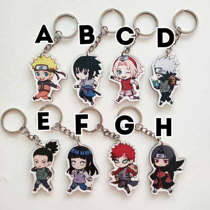 Keychain Anime Naruto 2 Sasuke Sakura Kakashi Shikamaru Hinata Gaara ...
