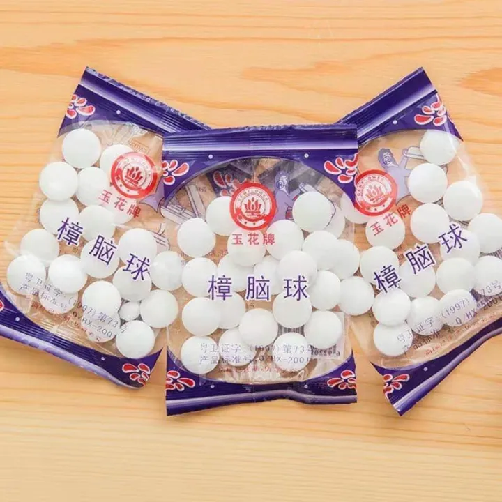 New 20pcs/bag Natural Mothballs Anti-mold Moth Repellent Camphor Ball ...