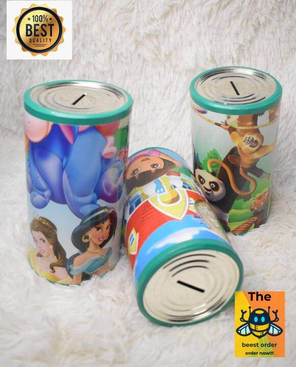 alkansya na lata 18x10 cm or 4x7 inches coin bank | Lazada PH