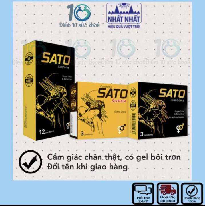 Bao cao su SATO Nhất Nhất - CHE TÊN | Lazada.vn