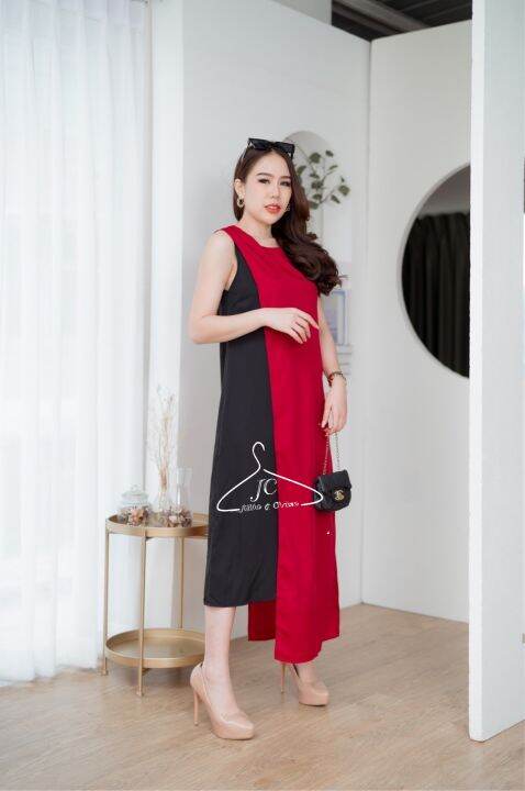Jubbie & Chrissie : เดรสแขนกุด รุ่น All day long สวยดีไซน์เก๋ (สัดส่วน ...