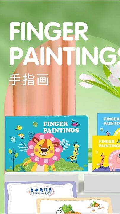 Finger Paint Book Painting Toddle Coloring Finger Book Colour Card ...