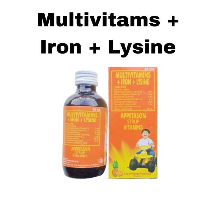 Appetason Syrup Multivitams+ Iron+ Lysine | Lazada PH