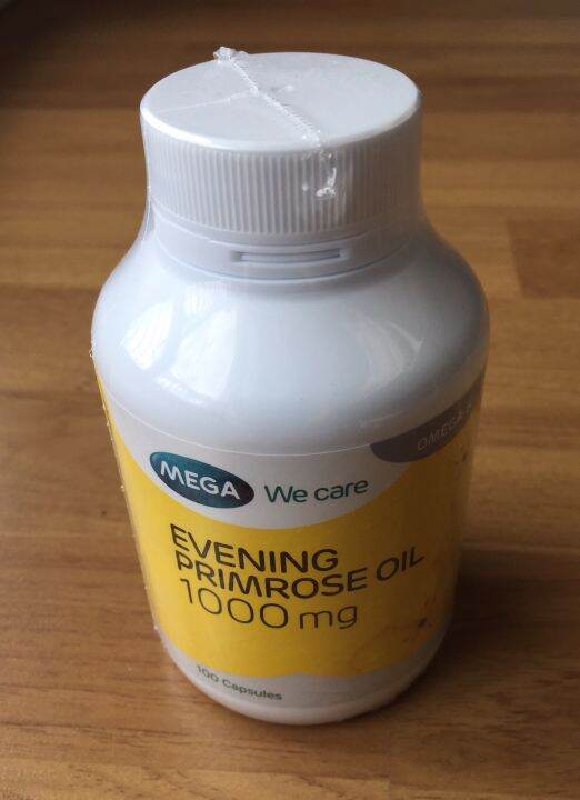 MEGA Evening Primrose Oil 1000 mg 100 capsules น้ำมันอีฟนิงพริมโรส ...